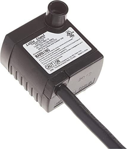 Little Giant PES-40-PW 115-Volt, 45 GPH Magnetic Drive Fountain Pump with 6-Ft. Cord, Black, 566713