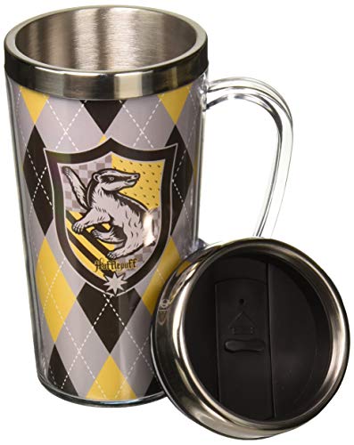 Spoontiques Hufflepuff Insulated Travel Mug, Multicolored