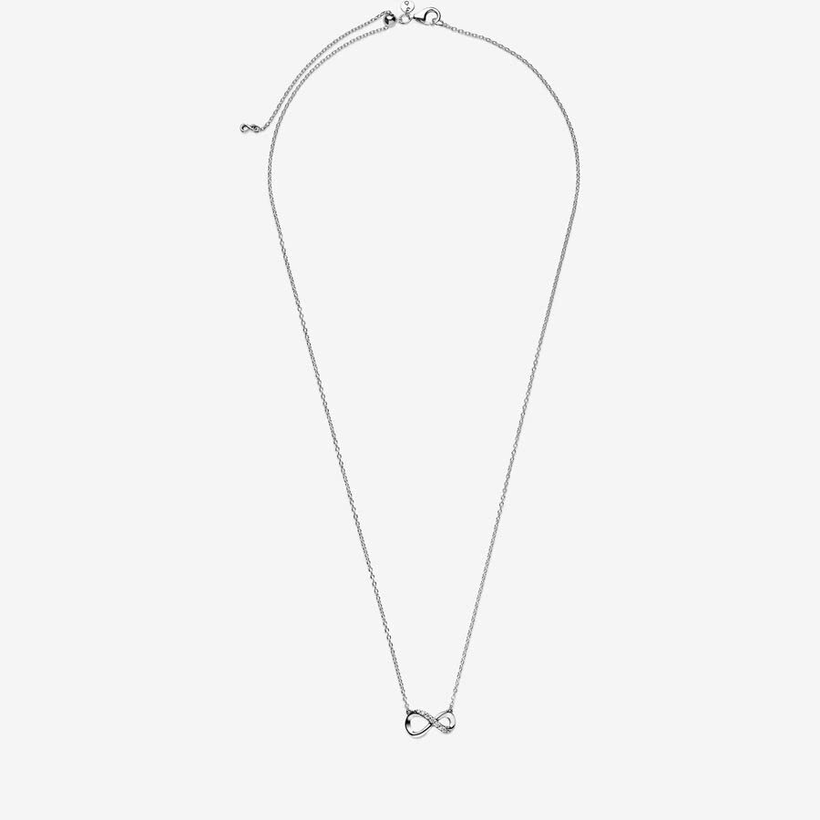 Pandora Sparkling Infinity Collier Necklace - Great Gift for Her - Stunning Women's Jewelry - Sterling Silver & Cubic Zirconia - 19.7"