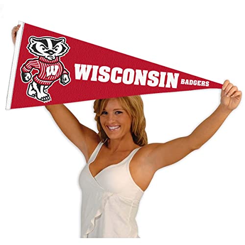 Wisconsin Badgers Bucky Badger Logo Pennant