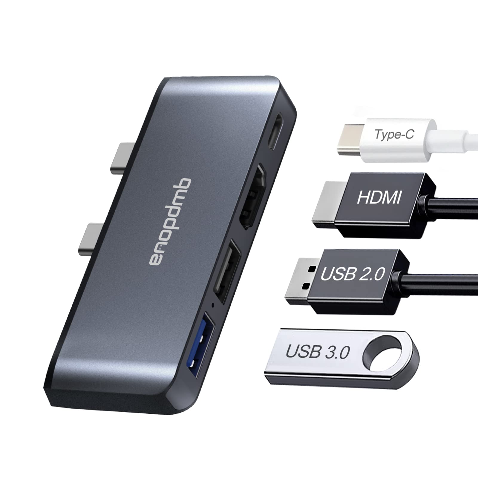 Surface Pro 8 Docking Station with 4K HDMI Adapter/USB C(Data)/USB 3.0 Port/USB 2.0 Port for Microsoft Surface Pro 8 Accessories