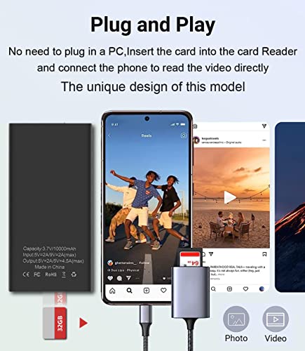 Spy Hidden Camera Power Bank 10000mAh 20 Hours Recording 1080p Portable Nanny Cam with Motion Detection, Night Vision, Gravity Sensor for Home Security No WiFi