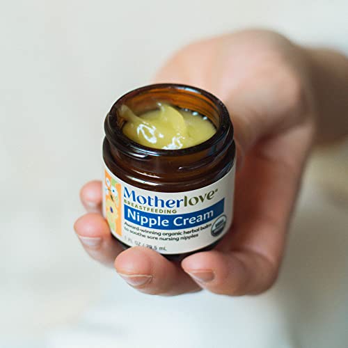 Motherlove Nipple Cream (2 oz) Organic Lanolin-Free Nipple Cream for BreastfeedingâBenefits Nursing & Pumping Moms