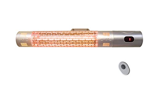 Westinghouse Infrared Electric Outdoor Heater, Wall Mounted Patio Heater, Efficient Gold Tube Element, Hanging Cables, Deck Rail Mount, Mortar mounts Included, Waterproof and Dust Resistant