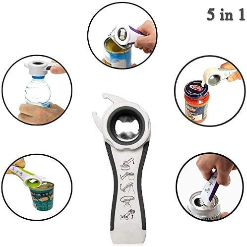 TBZZXC 6 in 1 Multi Bottle Opener and 5 in 1 Jar Opener,Can Opener for Seniors with Arthritis Hand Weakness,Opener All in One Opener Tool (B)