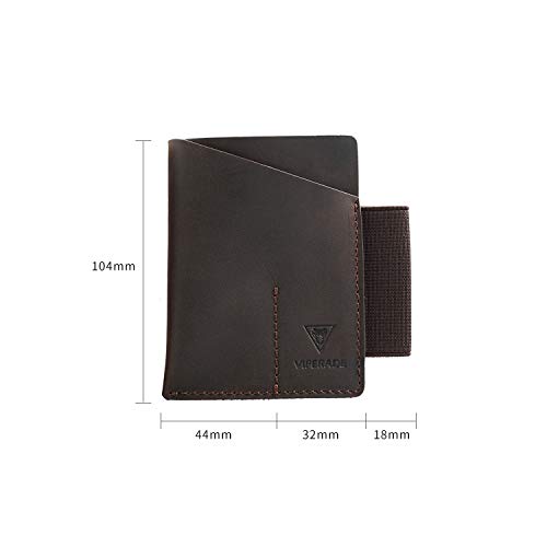 VIPERADE PJ12 Small EDC Leather Pocket Organizer for AA/AAA Flashlights, Mini Pocket Knives, Double EDC Pocket Leather Slip, Knife Organizer Leather Sheath, Flashlight Leather Holster with Clip(Black)