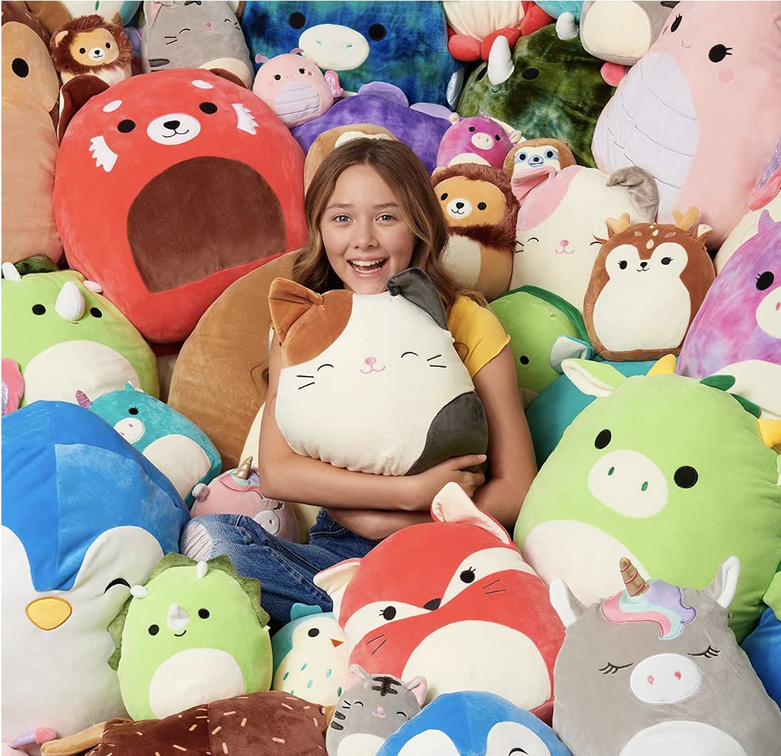 Squishmallows Official Kellytoy 16 Inch Soft Plush Squishy Toy Animals (Serene The Squirrel with tie-dye Tail and Ears)