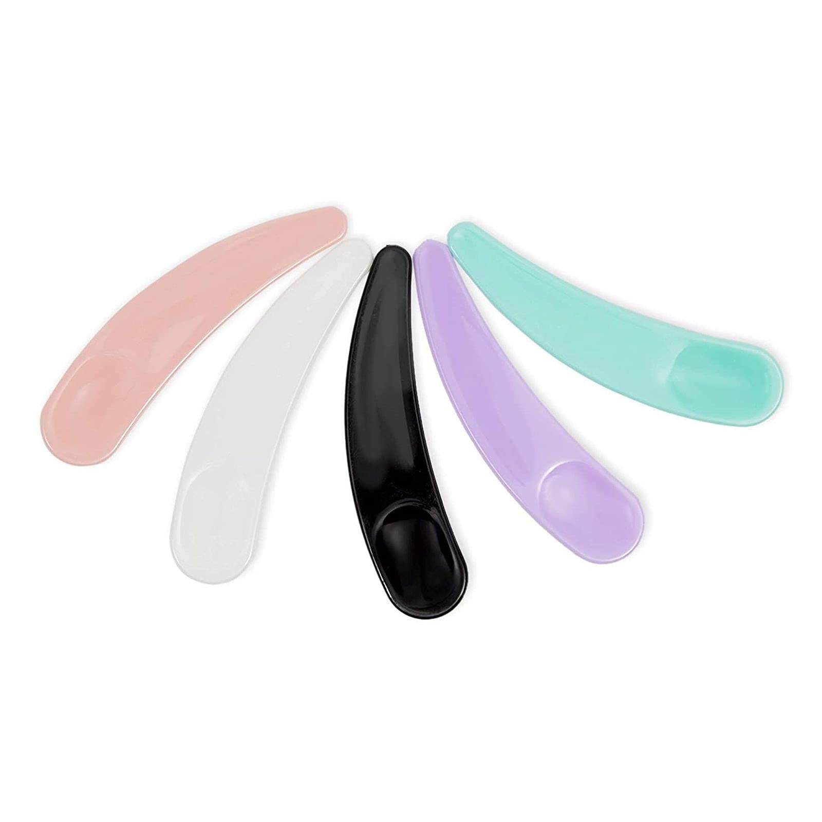 Mini Spatula Set for Makeup, Cosmetic Spatulas in 5 Colors (2.1 x 0.5 In, 300 Pack)