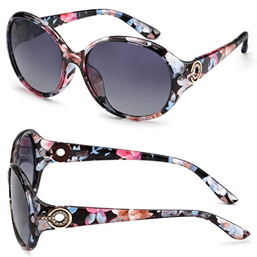 SIPHEW 2 Pack Classic Round Polarized Sunglasses for Women Lightweight UV Protection Anti-Glare Shades