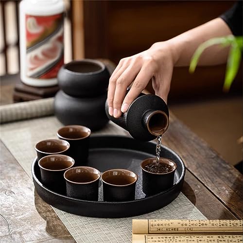 MMLLZEL Gourd Rice Wine Wine Heater Hot Wine Pot Household Wine Ware Ceramic White Wine Glass Hot Warm Wine Pot