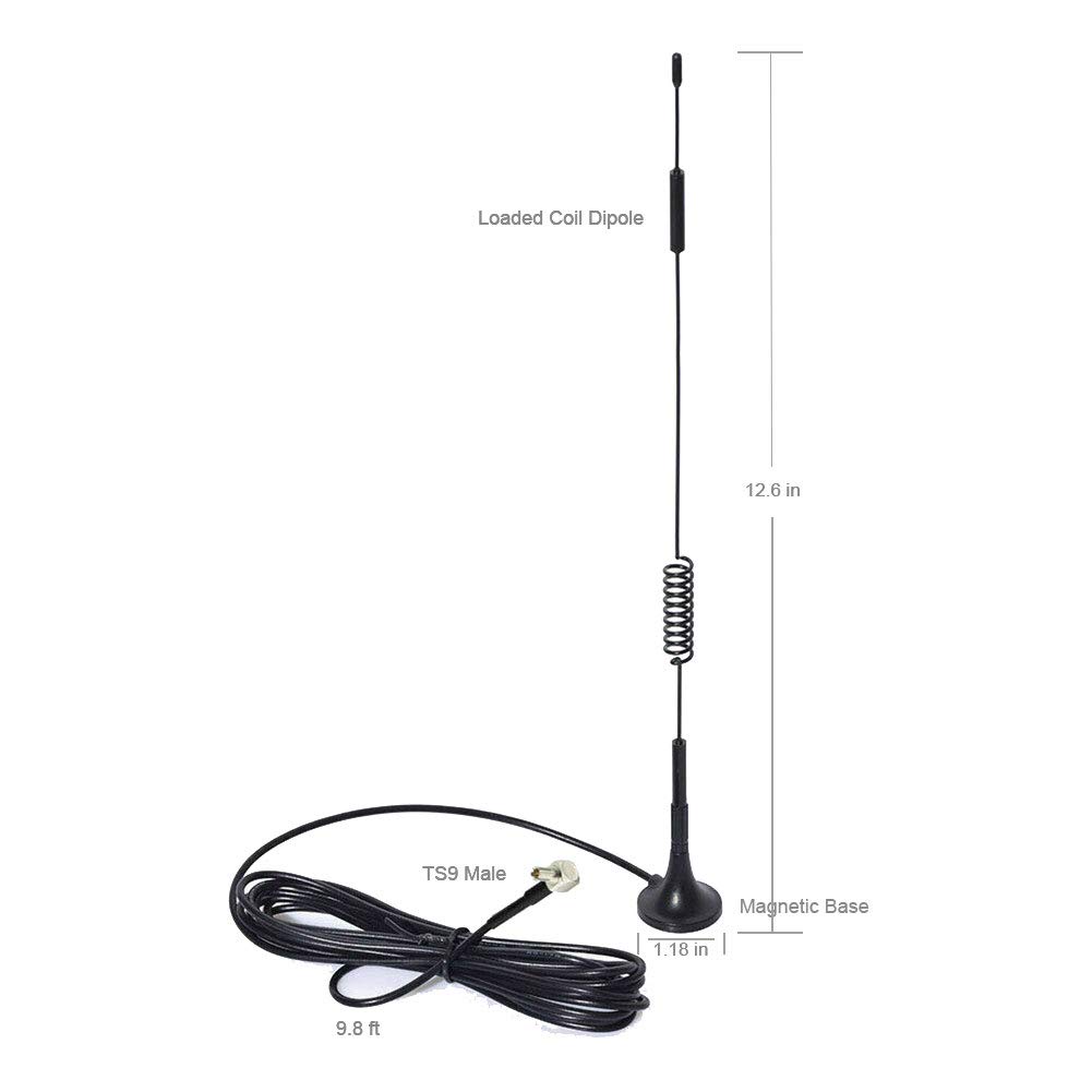 LTE Antenna 4G with TS9 Connector 2 Pack 7dBi LTE Hotspot Antenna Magnetic Base 9.7ft for Hotspot,MIFI,Aricard,Verizon Jetpack 8800L,netgear Nighthawk m1 mr1100,7730l,LB1120,ac791l,ac770s,ac781s