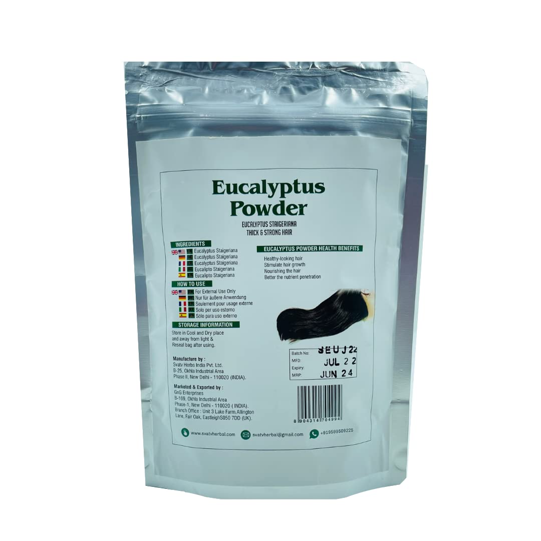 SVATV Eucalyptus Powder | Eucalyptus Staigeriana | For Hair Growth | Soothes The Scalp | Good for Skin | Size - 227g, Half Pound, 8oz