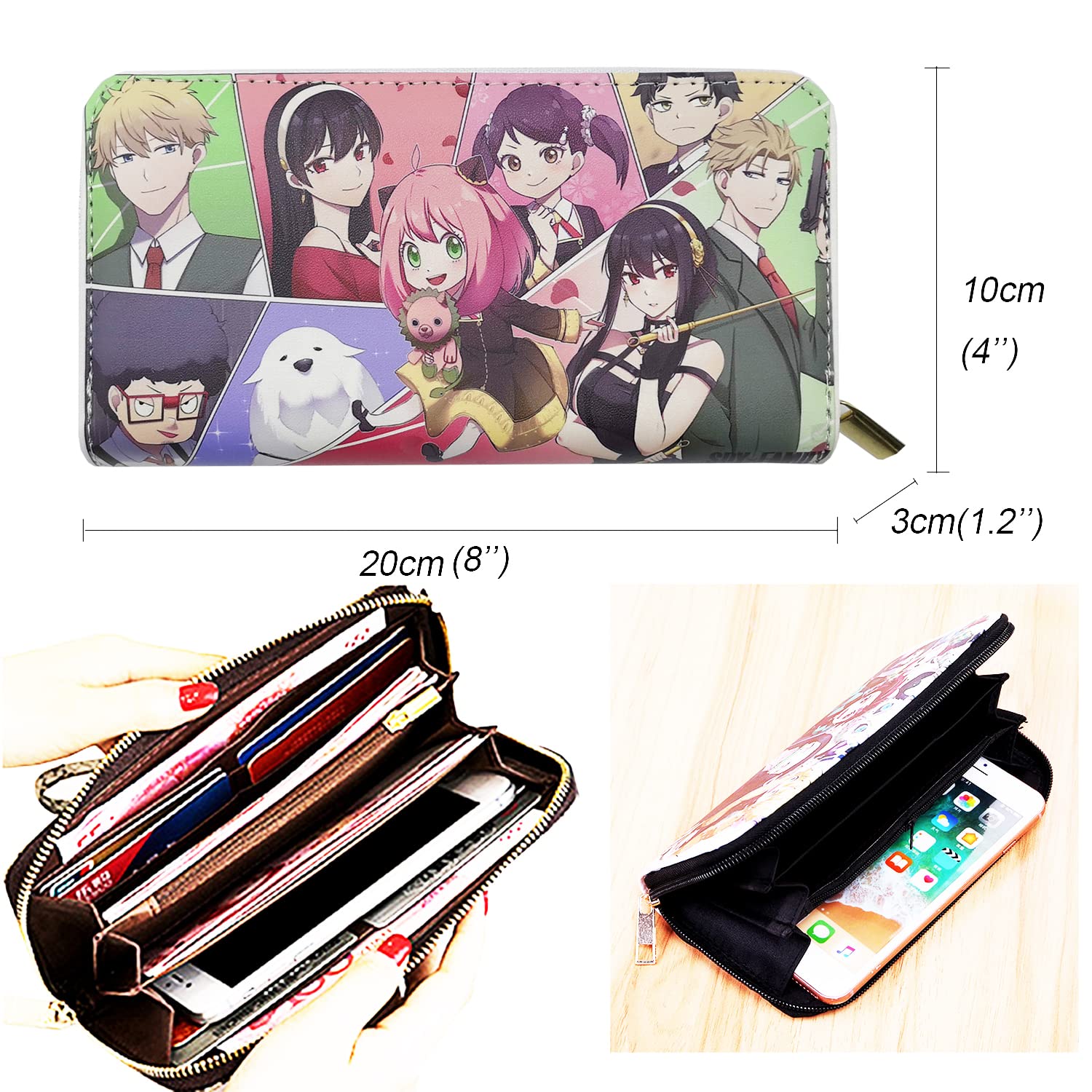 TUNDOIT Anime Wallet Anime Purse Men Women Wallet Anime Merch (jiandie wallet)
