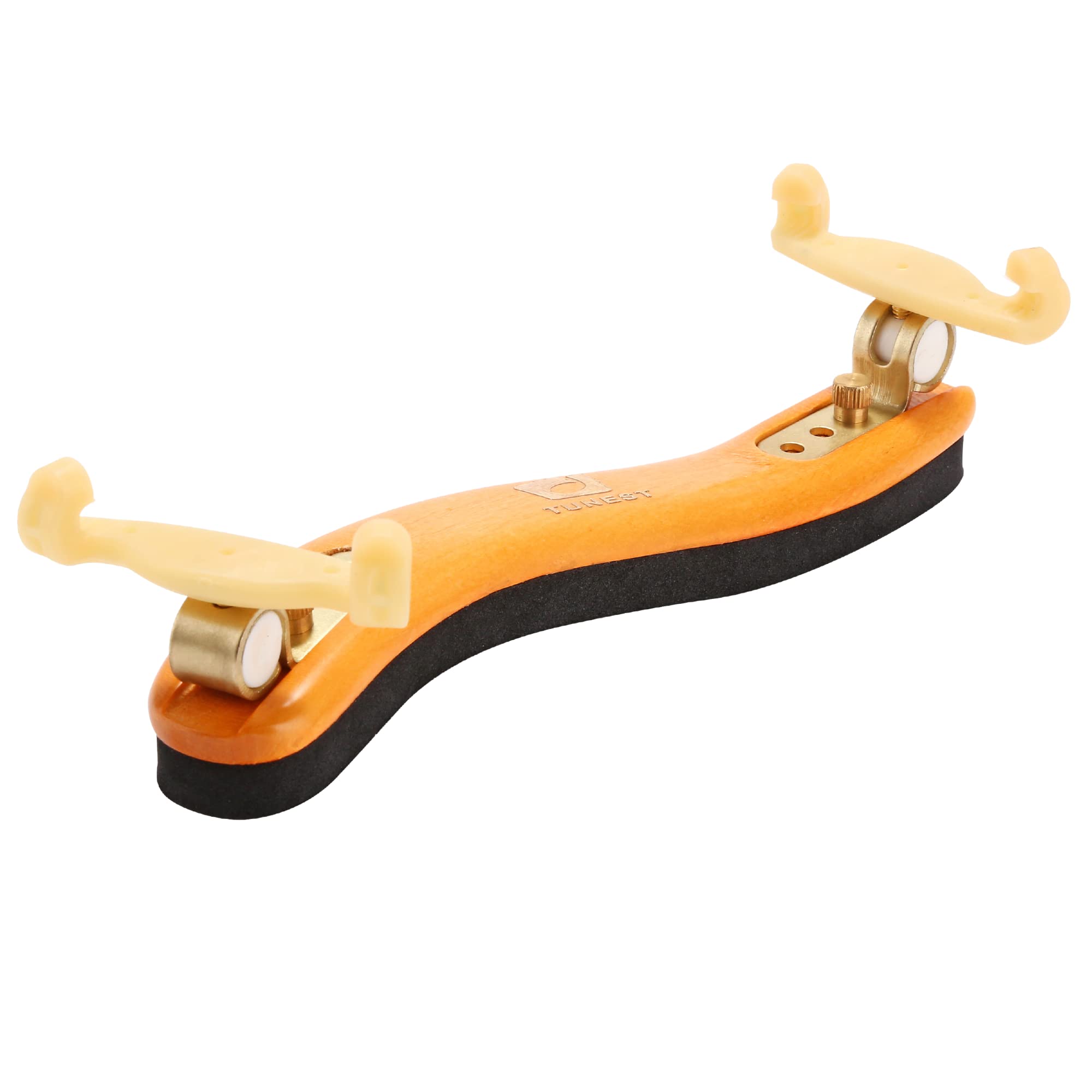 TUNEST 1/2-1/4 Size Violin Shoulder Rest - Solidwood Viola Shoulder Rest with Collapsible and Height Adjustable Feet with Thick Padded Foam for Firm Hold (1/2-1/4)