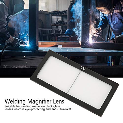 Welding Glass Magnifier Lens Automatic Darkening Filter Darkening Horizontal Eye-Protecting Welder Accessories 1.0/1.5/2.0/2.5/3.0 Diopter(3.0)