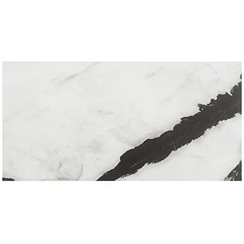 Saroshi Panda White 11.81 in. x 23.62 in. Matte Porcelain Floor and Wall Tile (15.5 Sq. Ft. / Case)
