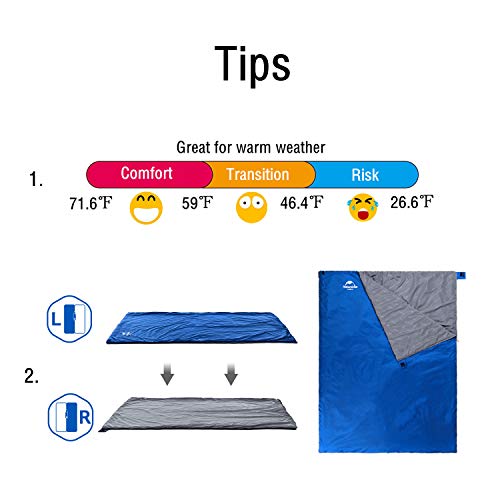 Naturehike Ultralight Envelope Sleeping Bag, Backpack Portable Compact Lightweight Warm Weather Sleeping Bag for Adults Kids, Backpacking, Camping, Hiking with Compression Sack