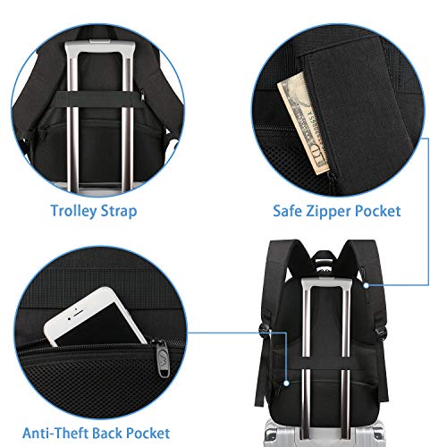 MATEIN Travel Backpack for Men, Expandable Laptop Backpack with USB Charging Port, Carry on Backpack for Women, 52L TSA Travel Laptop Backpack with Shoes Compartment Fits 17 inch Computer