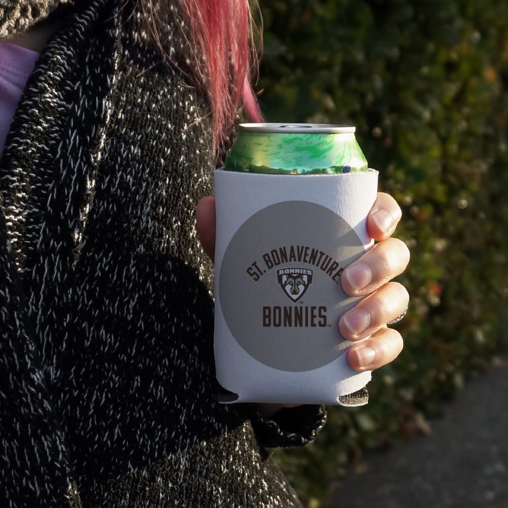 St. Bonaventure Bonnies Can Cooler - Drink Sleeve Hugger Collapsible Insulator - Beverage Insulated Holder