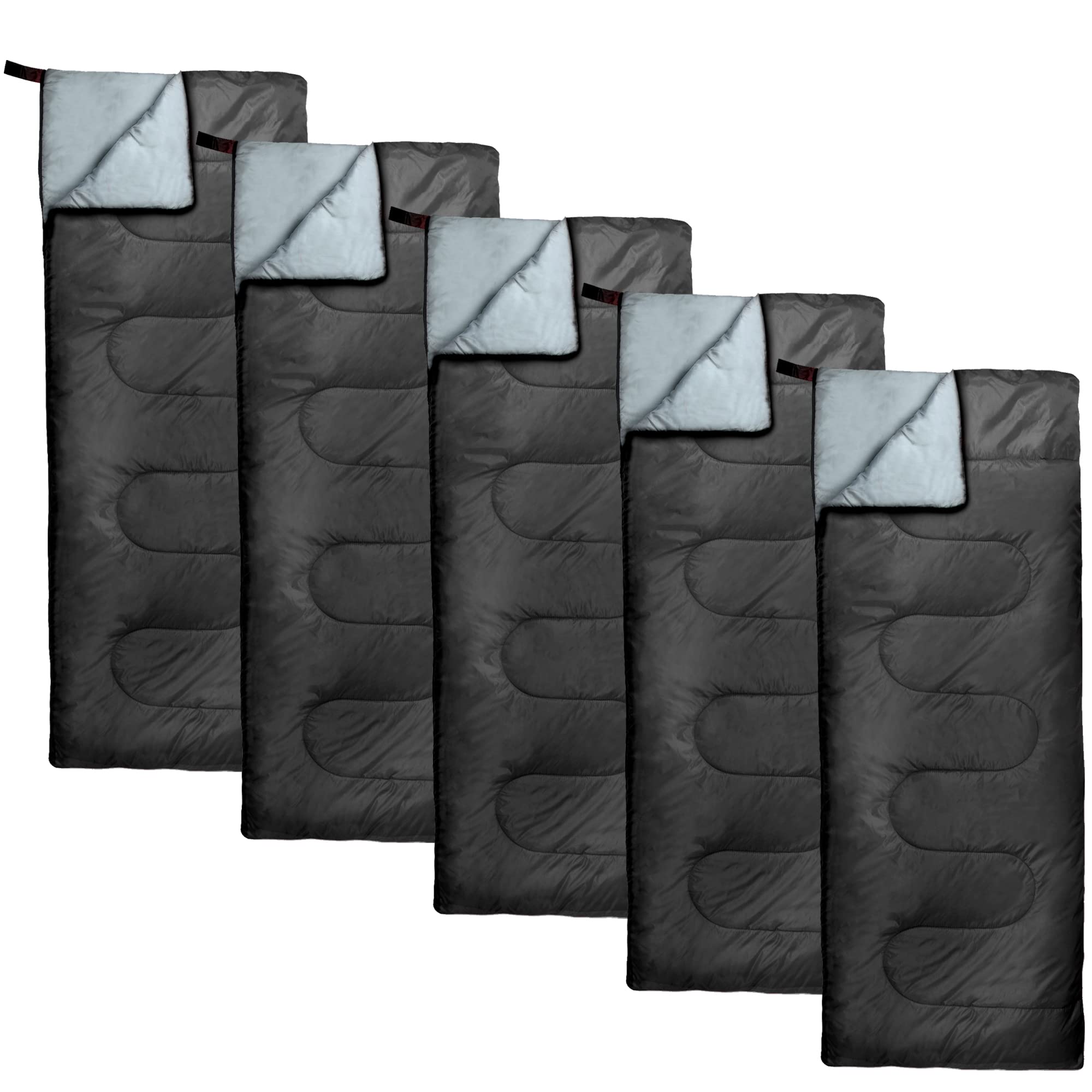 Sleeping Bags Bulk 10 Pack Envelope Sleeping Bags, 4 Seasons Warm or Cold Lightweight Indoor Outdoor Sleeping Bags for Adults, Backpacking, Camping