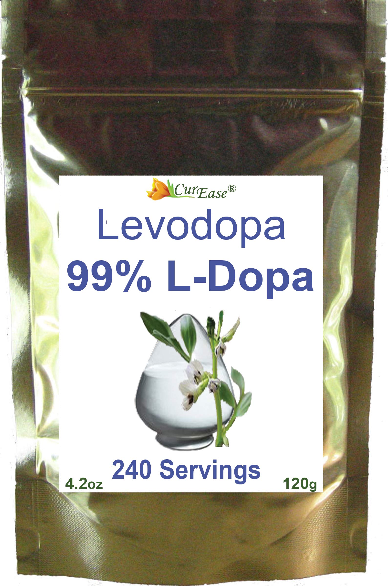 l-dopa Powder - 99% Mucuna Pruriens Extract - Natural Velvet bean - 2.4oz. - 240 Servings