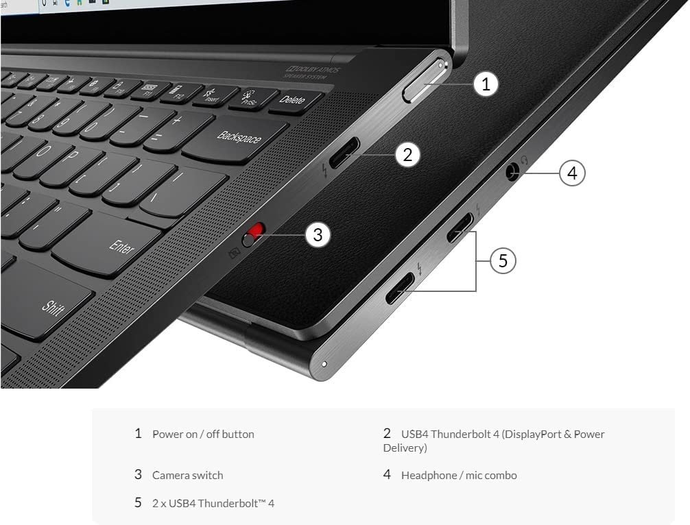 Lenovo IdeaPad Slim 9i 14" 4K UHD Touchscreen Ultra Laptop | Intel EVO Core i7-1195G7 | Backlit Keyboard | Fingerprint Reader | Black | Windows 11 (Black, 16GB RAM | 1TB SSD)