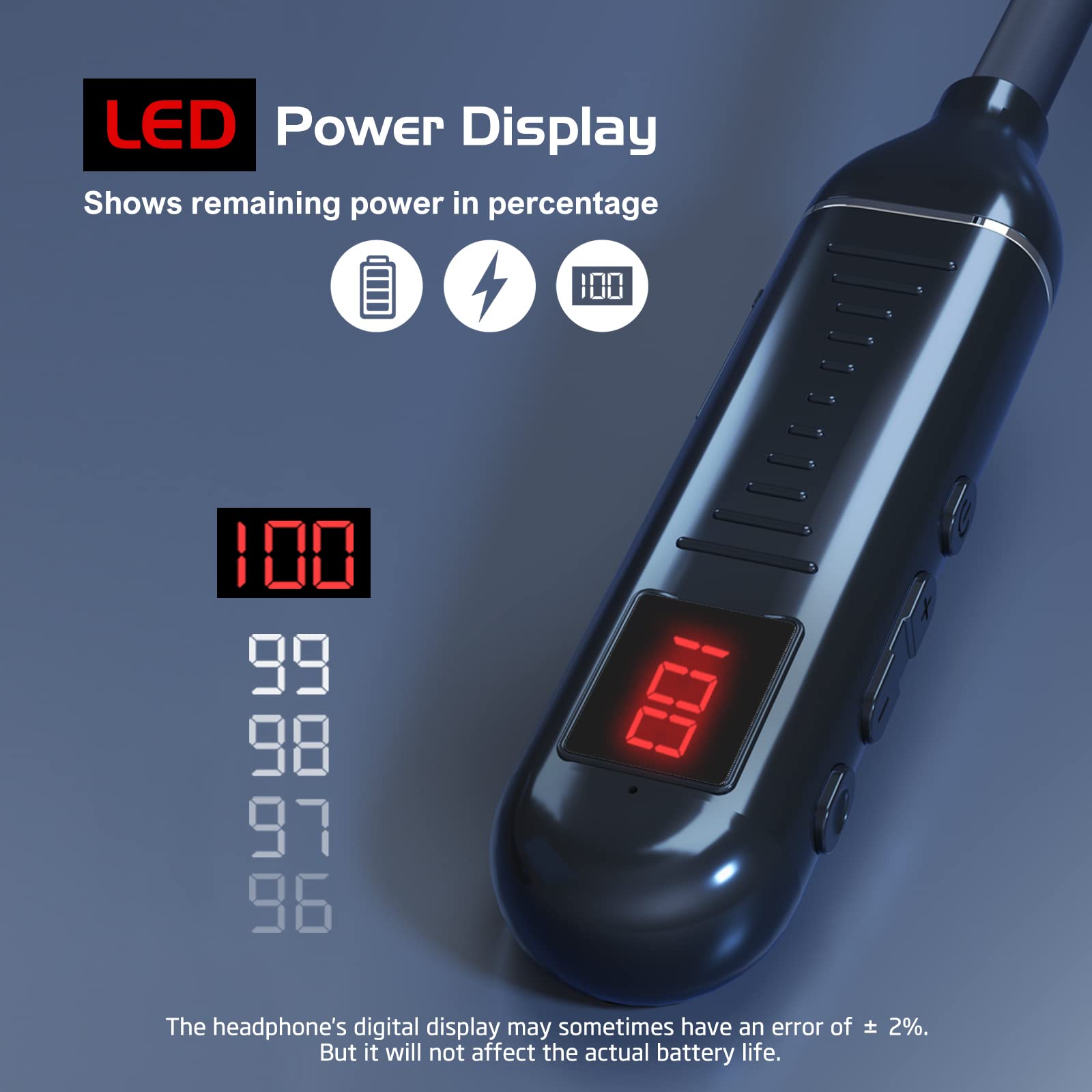 Long Battery Life neckband bluetooth headphones, X8 (150H Playtime) & X6 (100H Playtime),LED Power Display,in Ear Wireless Headset with Noise Cancelling Microphone, USB-C Fast Charging Stereo Earbuds
