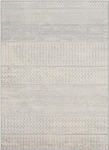Livabliss Hana Modern Moroccan Area Rug,4'3" x 5'11",Silver Grey