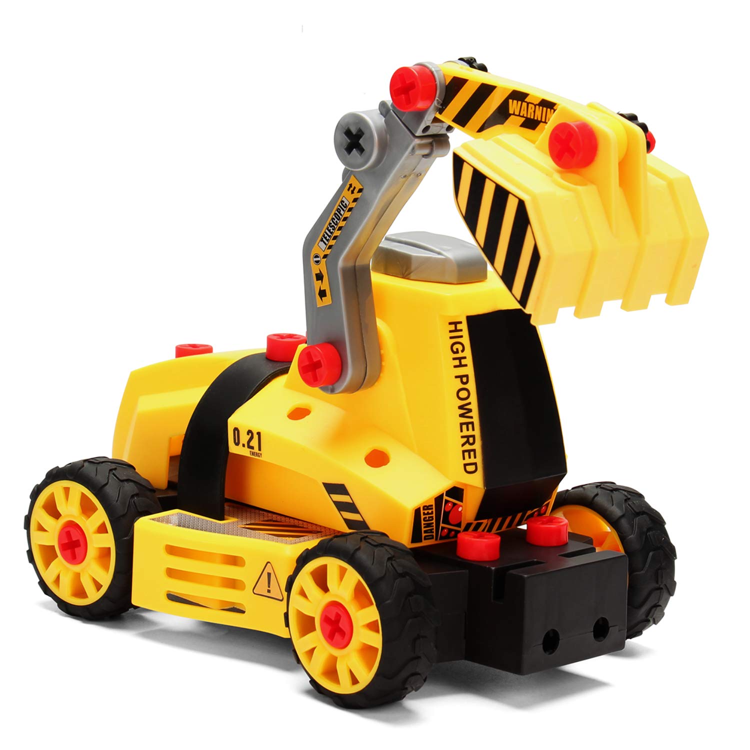 MOBIUS Toys 7 in 1 Take Apart Truck Construction Set - STEM Learning Kids Builder PlaySet w/Electric Drill, DIY Engineering Building w/Lights, Sounds, Push & Go, Boys & Girls, Ages 4-7 Years Old