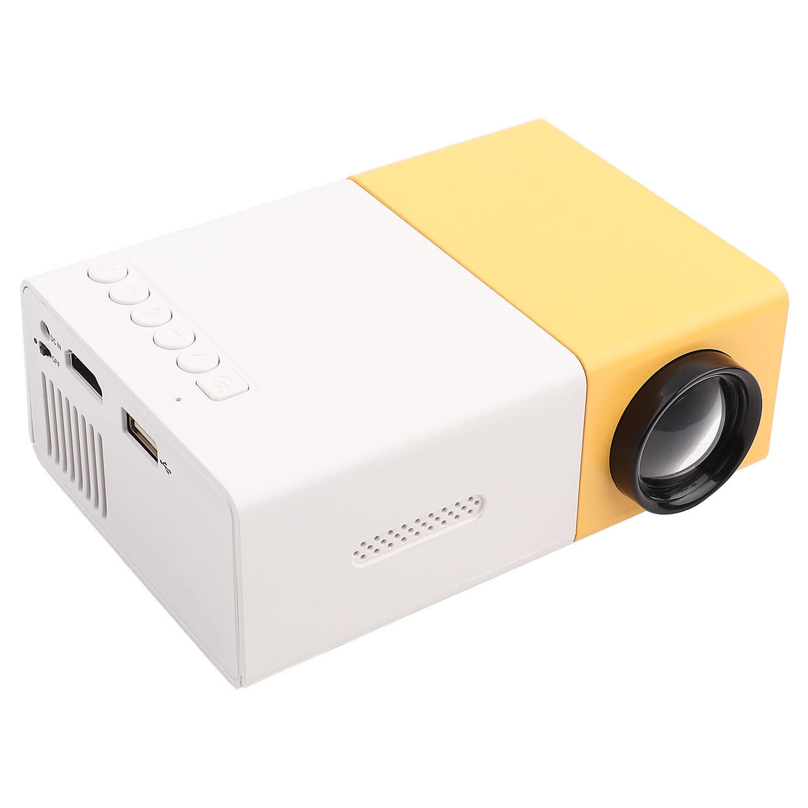 Mini LED Projector, Mini Home Theater Projector Portable LED Projector HD Support VGA AV USB Multimedia Player for Outdoor Recreation, Entertainment Venues