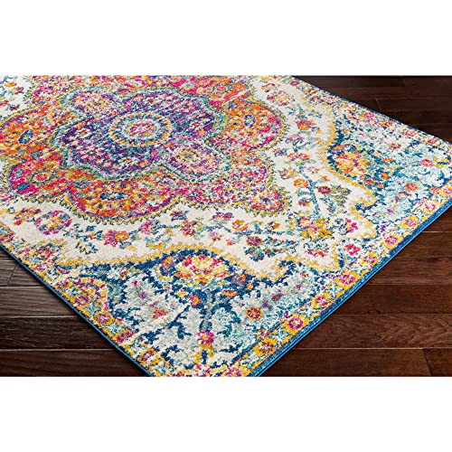 Livabliss Romaine Vintage Medallion Area Rug,6'7" x 9',Orange