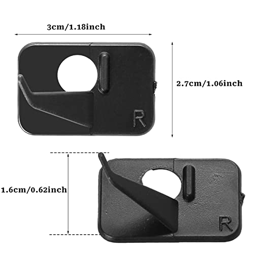 Sliverdew 6Pcs Arrow Rest for Recurve Bow, Plastic Archery Arrow Rest for Compound Bows, Black Recurve Bow Arrow Rest with Adhesive Back, Hunting Shooting Targeting Accessory for Right Hand
