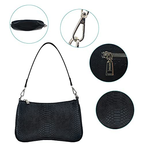Shoulder Bags for Women, Retro Classic Clutch Small Shoulder Handbag With Widened houlder Strap and Zipper