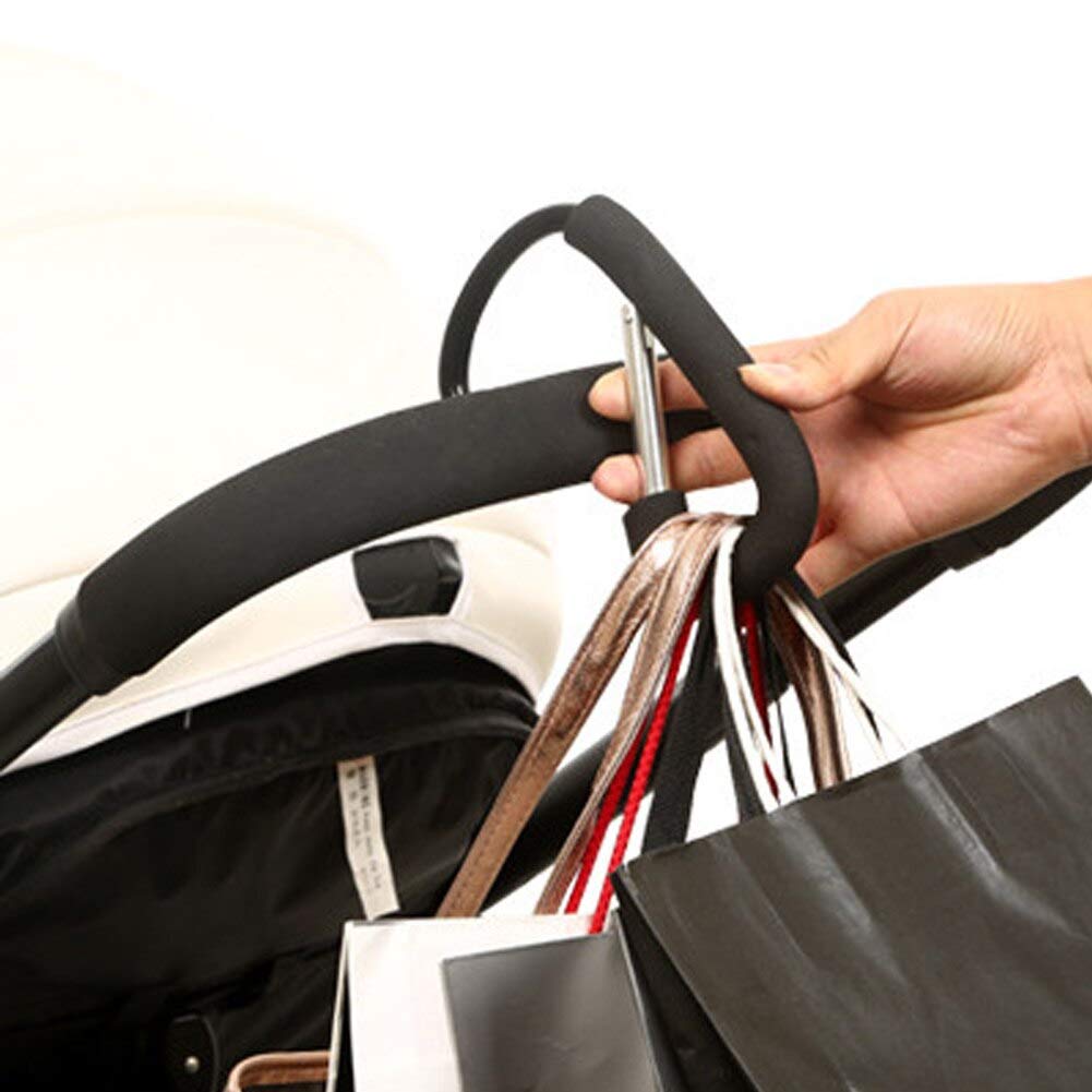 MELIDE Stroller Hook,Very Sturdy and Handy Stroller Organizer to Carry Diaper Bags, Grocery Bags, Grocery Baskets and for Walking with Your Toddler.