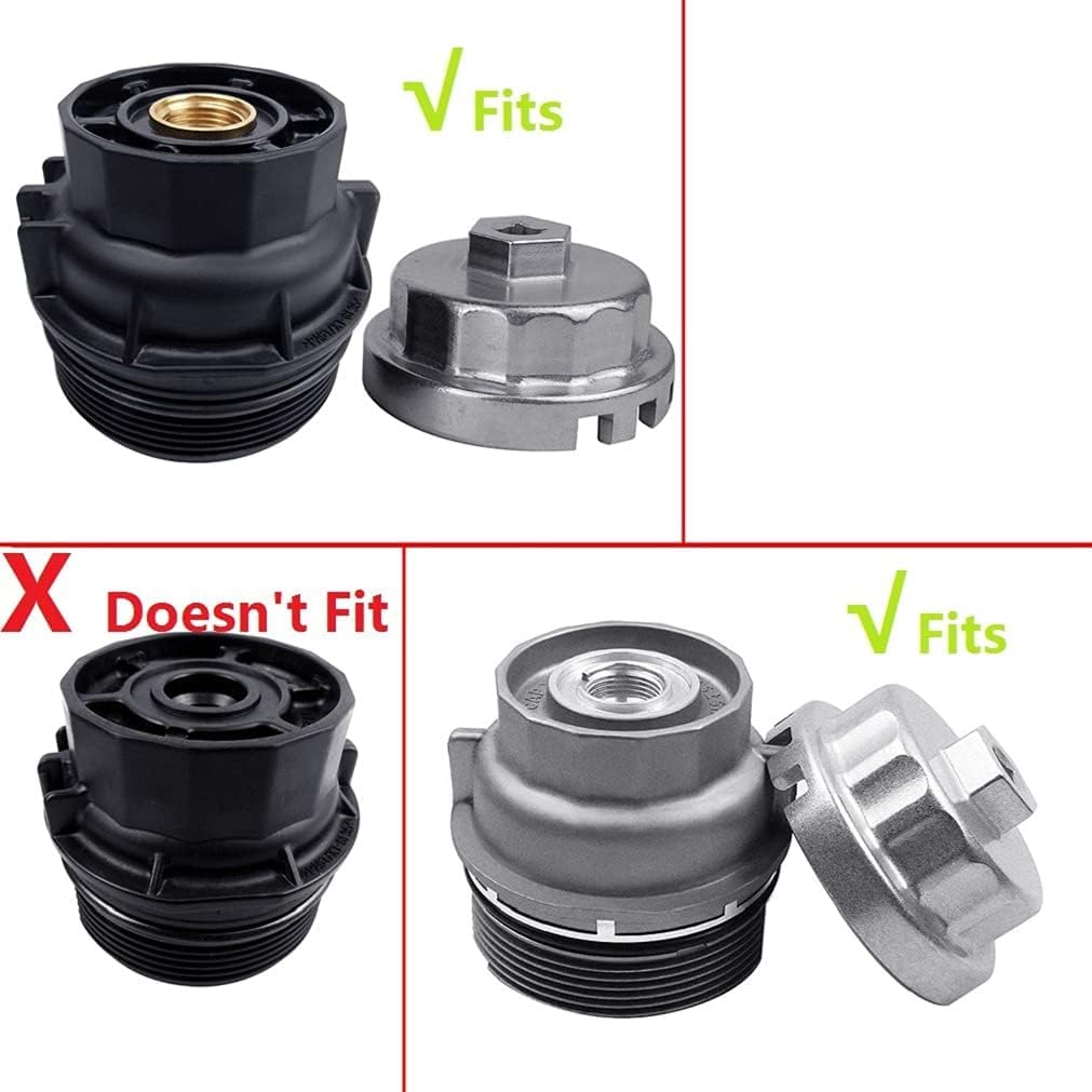 Oil Filter Wrench for Toyota,Lexus,RAV4,Camry,Cruiser,Avalon,Tacoma,Tundra,Highlander,Sienna-64mm 14 flute Oil Filter Cap Removal Tool