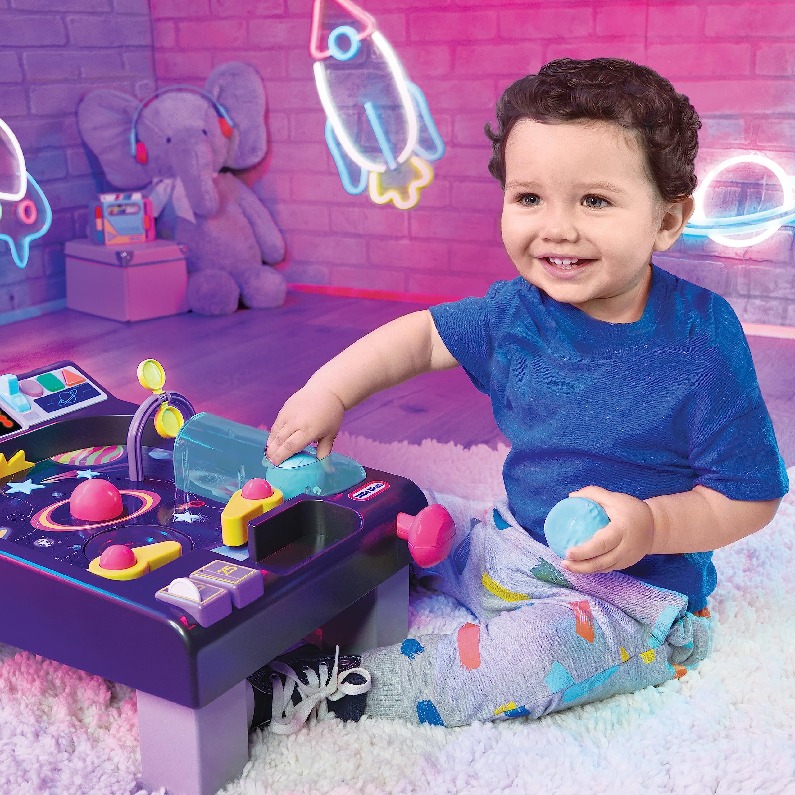 Little Tikes Old School My First Pinball Activity Table, Letters, Numbers, Planets, Counting, Sounds, Learning, Lights, Retro, Preschool Toy for Toddlers Girls Boys Ages 12 months, 1 - 2 Years