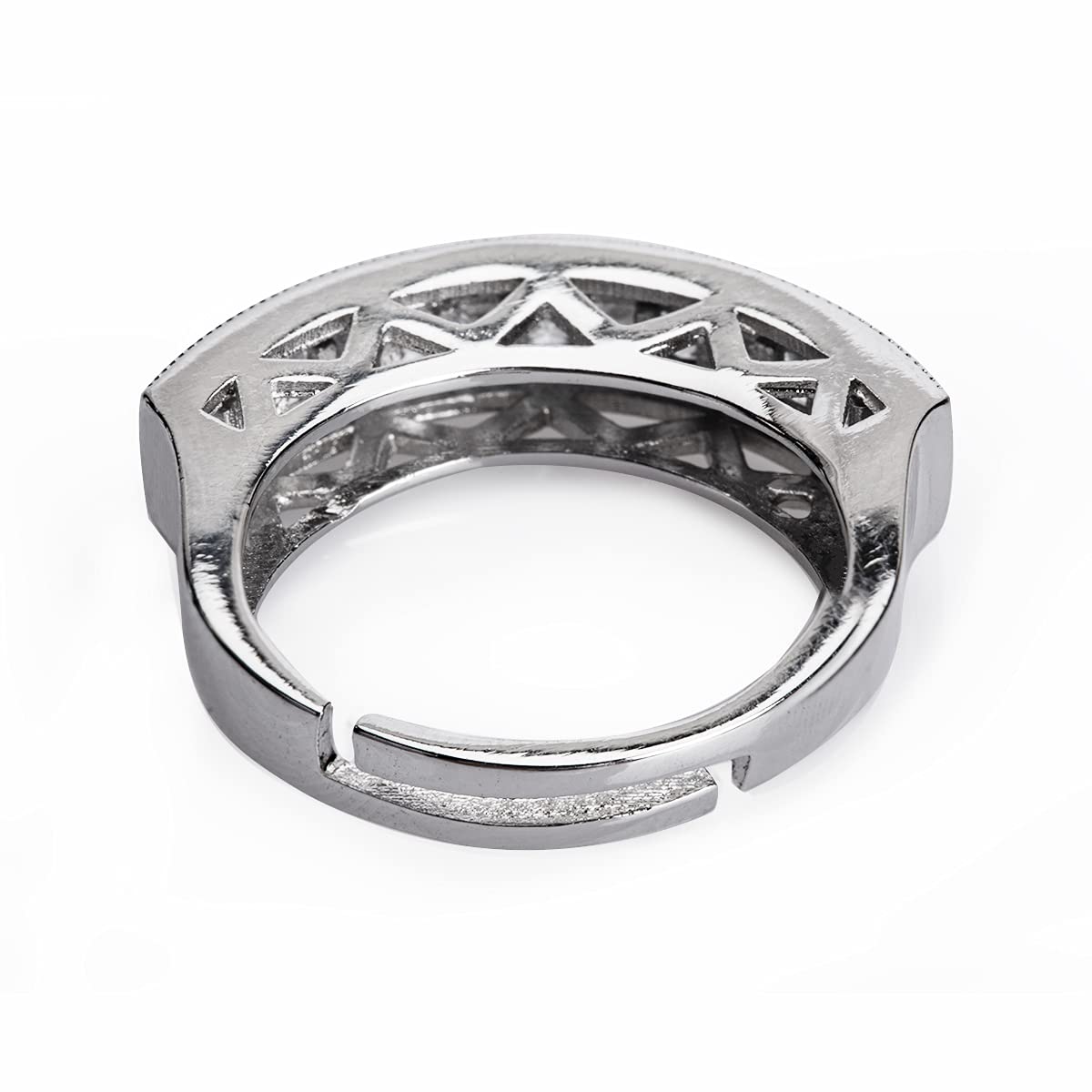Mozume Cubic Zirconia Engagement Ring Eternity CZ Wedding Anniversary Band For Women Size 7