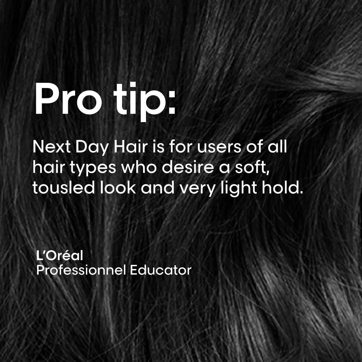 L'Oreal Professionnel Next Day Hair | Texture Hairspray | Provides Light Hold | Provides Texture with a Weightless Matte Finish | For All Hair Types