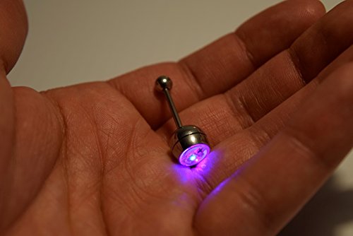 LED Light up Tongue Piercing - Glow Rave Tongue Ring (Multicolor)