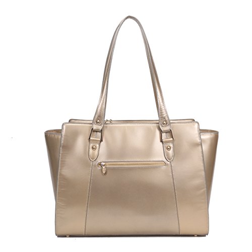 McKlein Leather Tablet Tote, Gold