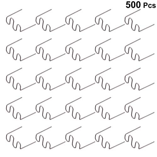 Wakauto 500pcs Welding Rods Hot Staple Repair Machine Plastic Welding Hot Stapler Car Auto Bumper Repair Pre Cut Wave Staples 0.6mm