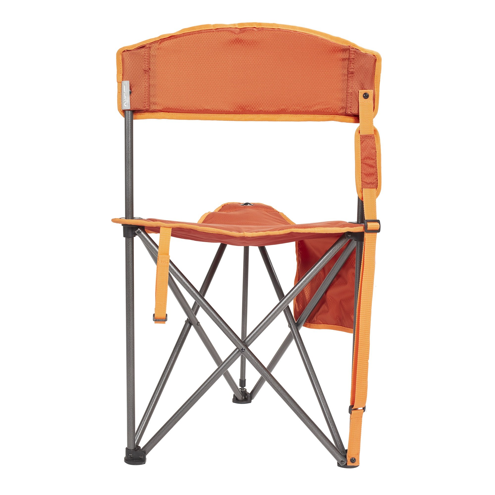 Lightspeed Outdoors Xtra Wide Nylon Ripstop Tripod Lightweight Folding Camping Sports Chair (Orange)