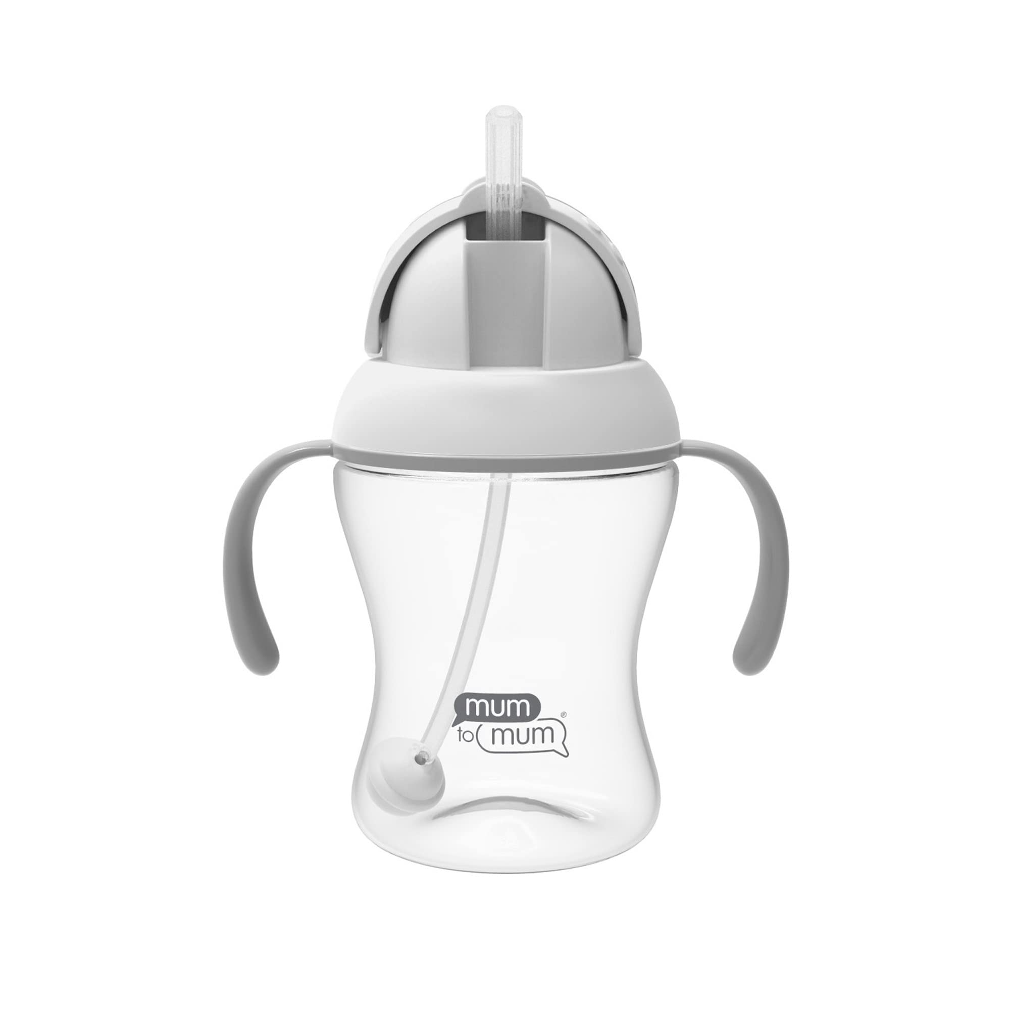 mum to mum Leak-proof Easy-drinking Space Robot Straw Cups 8oz for 6+ months, 2 Pack, MM203A