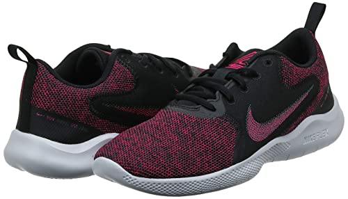 NIKE Women's WMNS Flex Experience RN 10 Running Shoe, Black Fireberry Dk Smoke Grey Iron Grey, 8