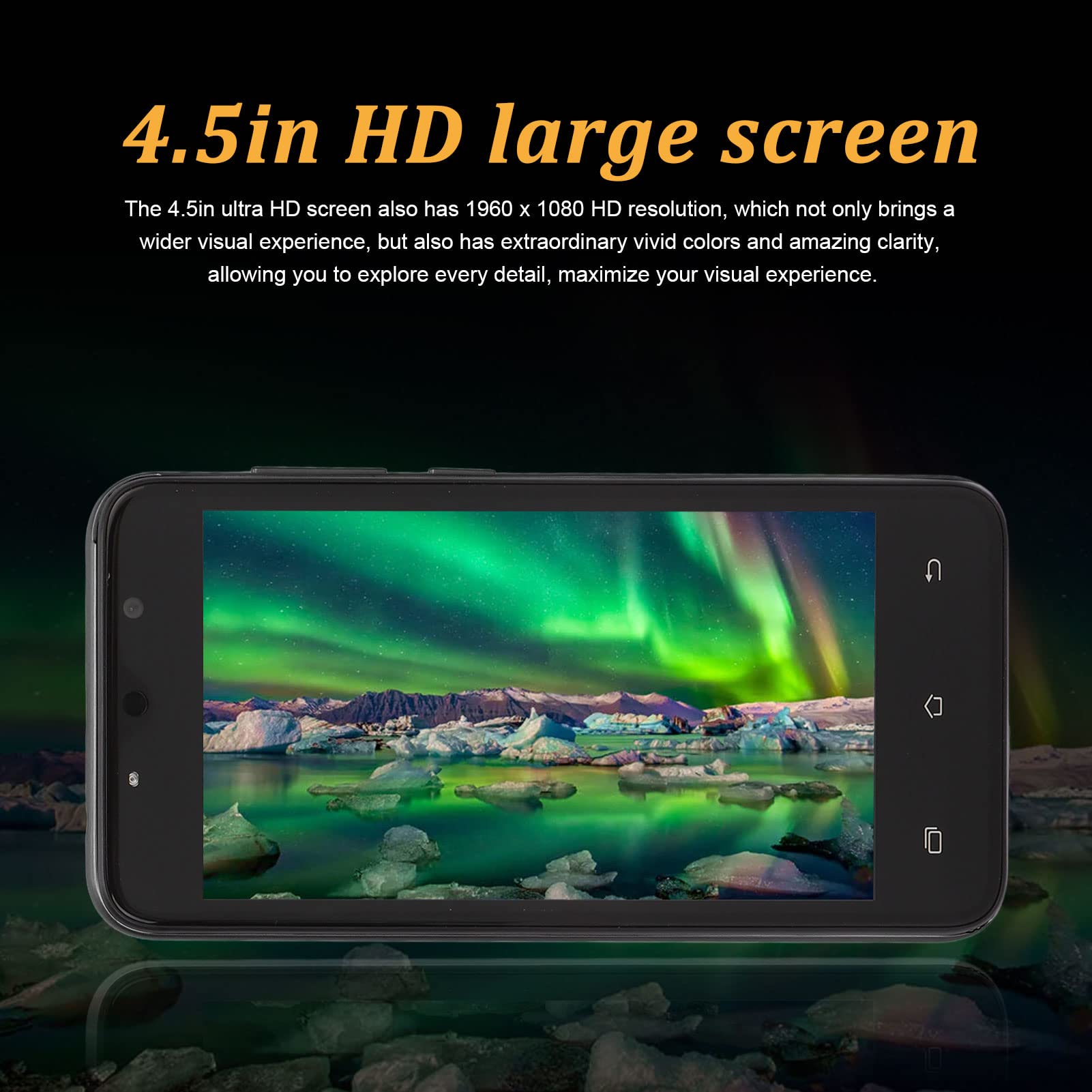 MAVIS LAVEN Cellphone, Mobile Phone 4.5in Ultra HD Screen 4950mah MTK6889 Core 5MP Front 13MP Rear Camera for Birthday (US Plug)