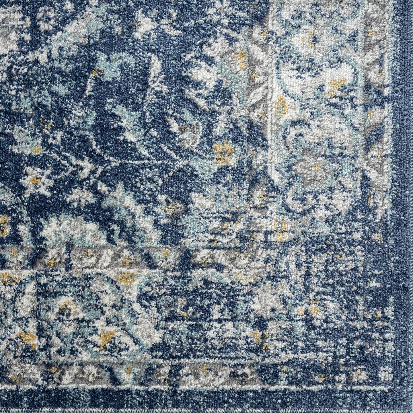 LUXE WEAVERS Euston Collection 8060 Silver 8x10 Modern Oriental Area Rug