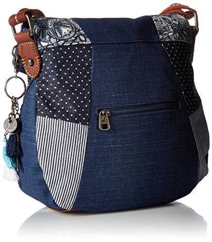 Sakroots womens Foldover Crossbody Bag Cotton Canvas, Multifunctional Purse With Adjustable Strap Zipper Pockets Sustainable Durable Design, Navy Spirit Desert, One Size US