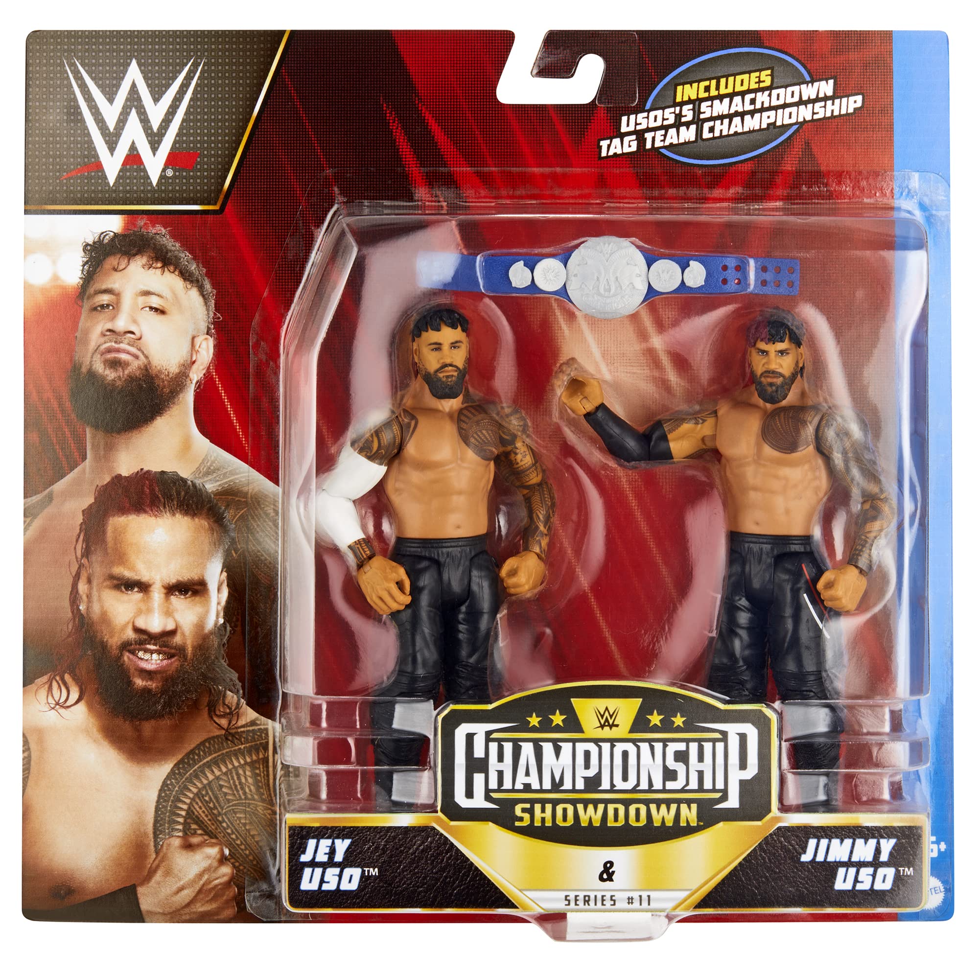 The Usos (Jey USO & Jimmy USO) - WWE Showdown 2-Packs 11 Toy Wrestling Action Figures