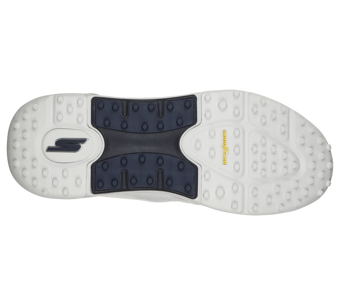 Skechers Men's Arch Fit Golf Shoe Sneaker, White/Navy 2 Strap, 11 Wide
