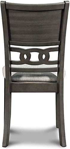New Classic Furniture Gia Drop Leaf Dining Table with Two Chairs, 42-Inch, Gray